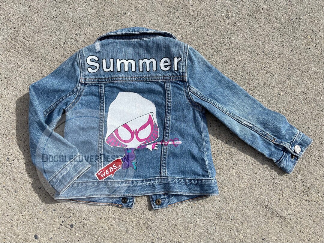 Customized Handpainted Spider Inspired Denim Jacket spider Jacket ...