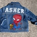 Customized Handpainted Spider Inspired Denim Jacket spider Jacket ...