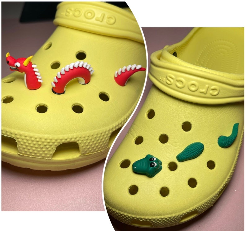 3D Dragon Croc Charm Dragon Jibbits 3D Croc Charms - Etsy