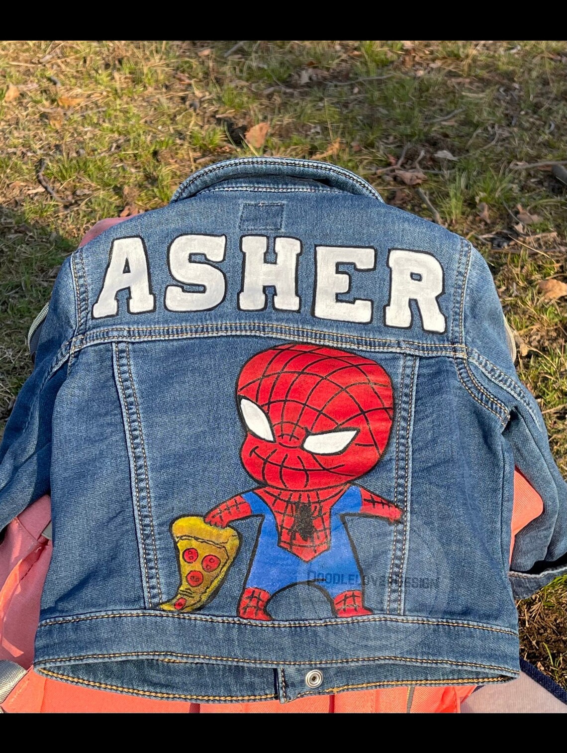 Customized Handpainted Spider Inspi Denim Jacket |spider Jeanjacket ...