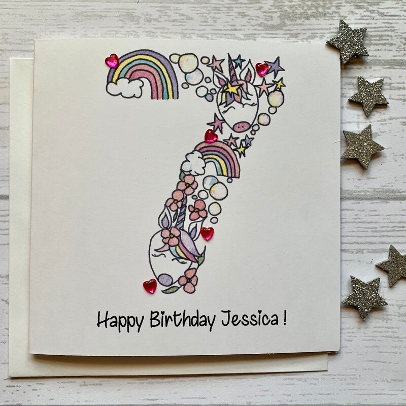 Unicorn 7th Birthday Svg - Etsy