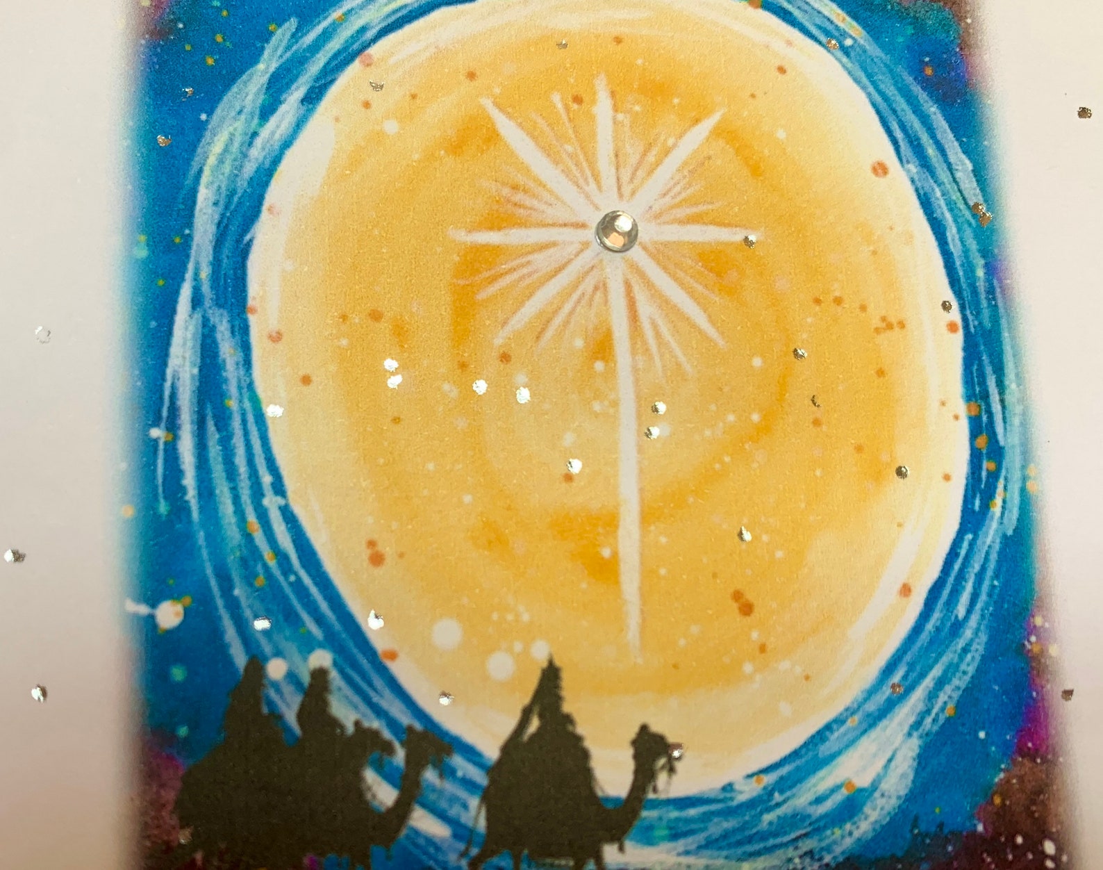 Foiled Nativity Christmas Cards: Christian Gemstone Embellished Pack ...