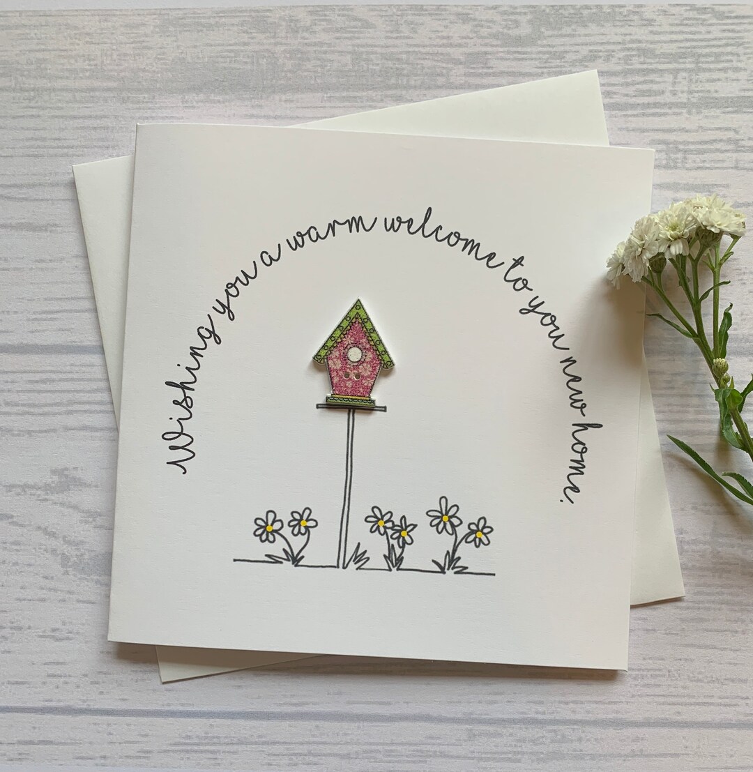 Beautiful Personalised New Home Card . Whimsical Illustrations ...