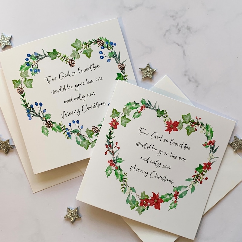 Religious Personalized Christmas Cards - Etsy