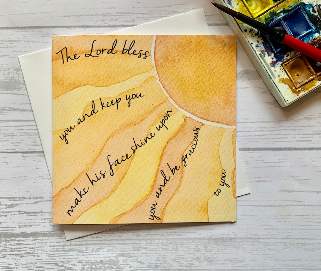 Christian Faith Card. Numbers 6:24-26. the Lord Bless You and Keep You ...