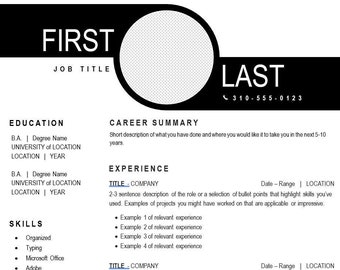 Color Block Resume Template Cover Letter & Banner - Etsy