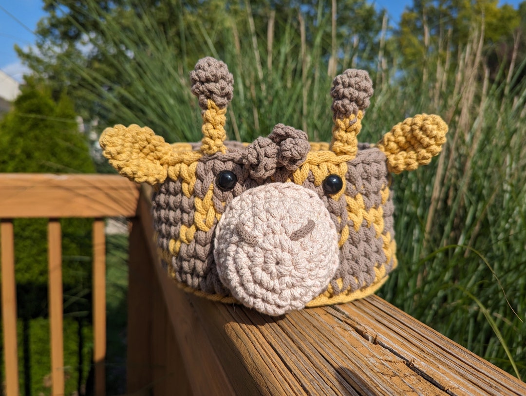 Giraffe Basket | Custom Size | Safari Nursery | Two Styles | Handmade ...