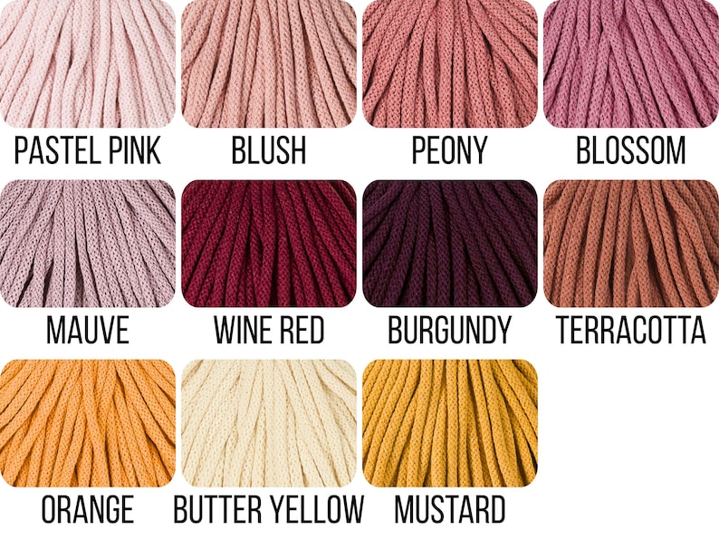 Bobbiny 5mm Braided Cotton Cord | 100% Recycled | 100 Meters | Fiber ...