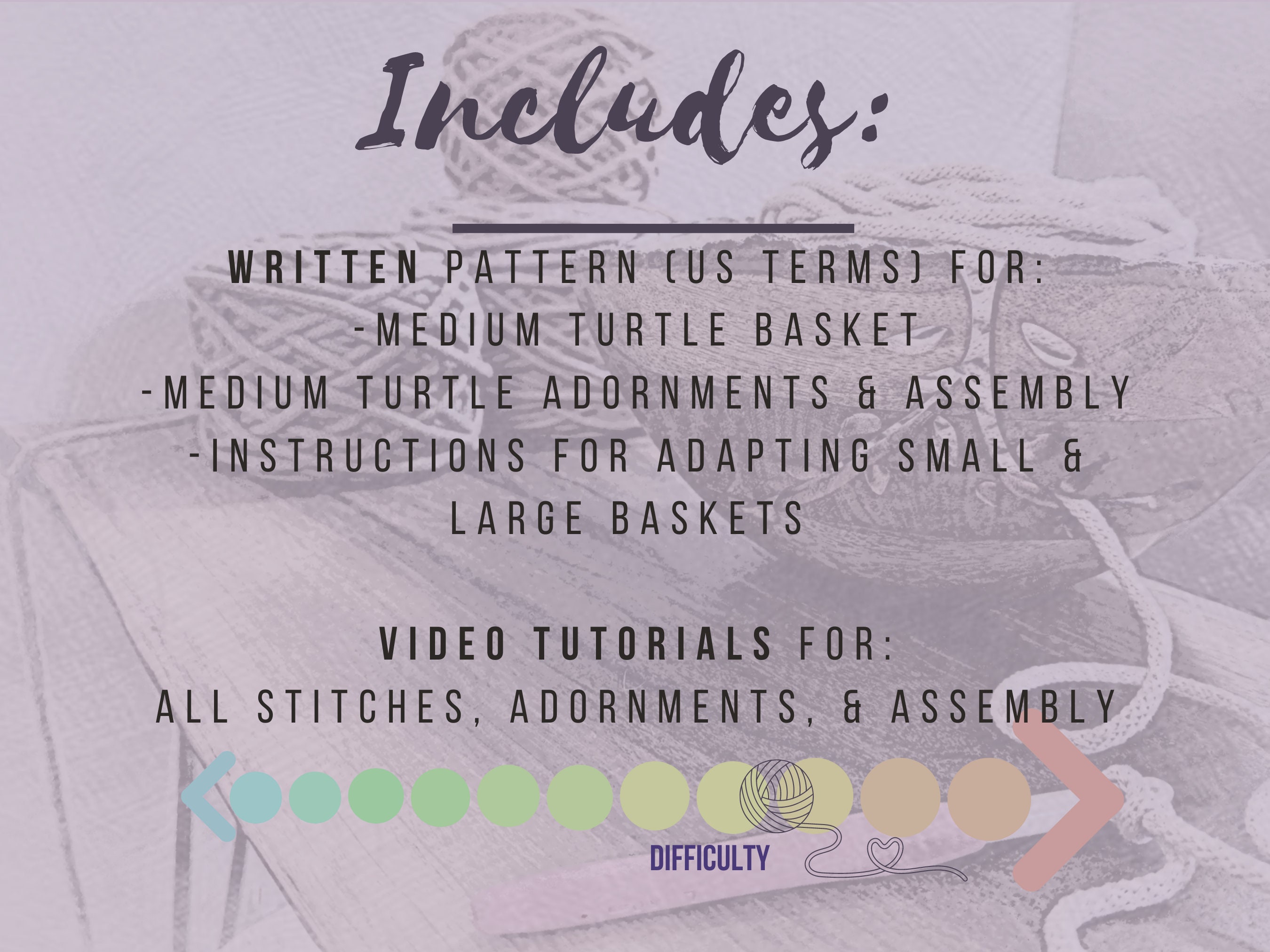 Pattern | Turtle Basket | Digital Download | PDF | Video Tutorial | DIY ...