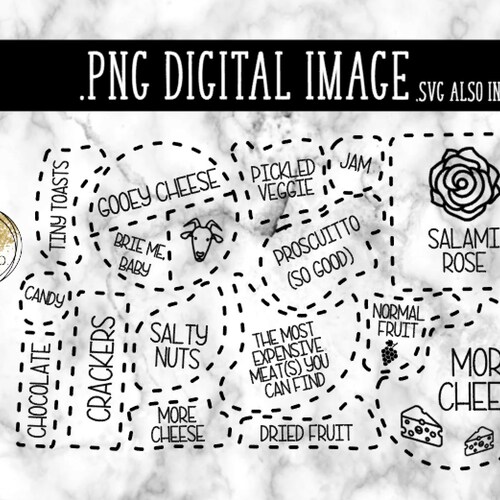 Charcuterie Map Square Image PNG and SVG Digital File for - Etsy Israel