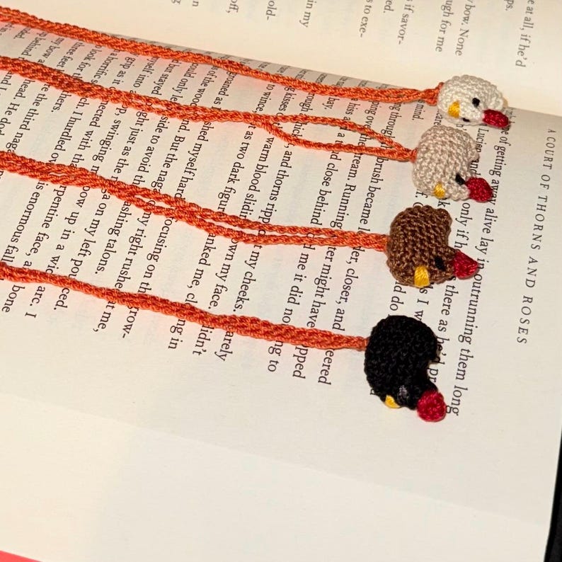 Handmade Crochet Chicken Bookmark, Farm Animal Lover Gift - Etsy