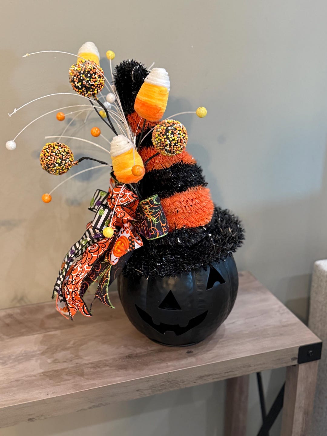 Halloween Candy Corn Pumpkin - Etsy
