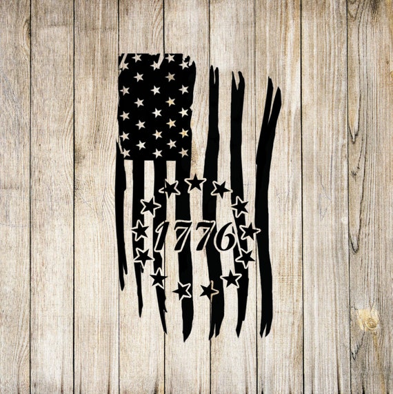 Tattered Flag SVG PNG 1776 1776 American Flag Betsy Ross | Etsy