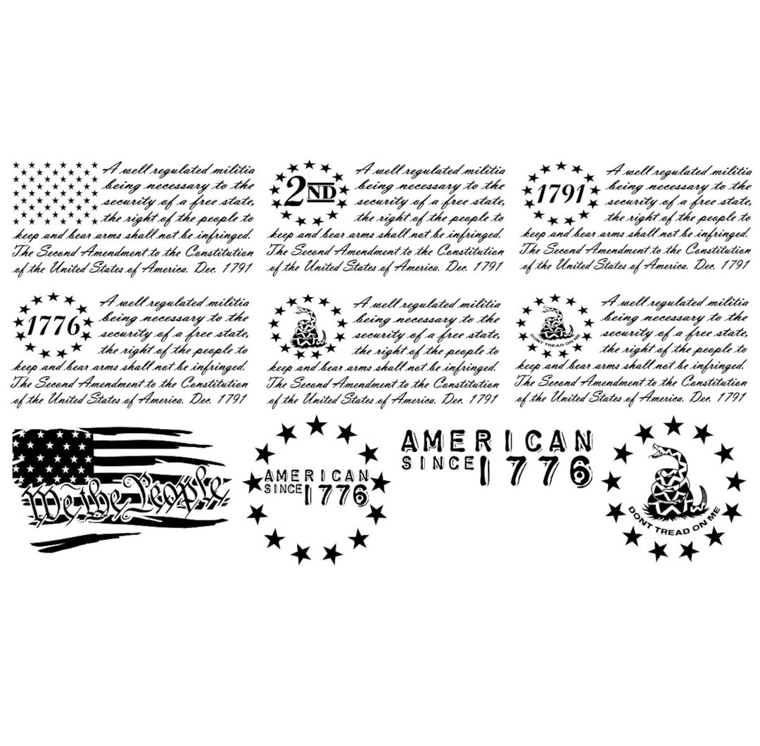 2nd Amendment (bundle) American Flag, We the People, and 1776 Bundle SVG Cut File, PNG ...