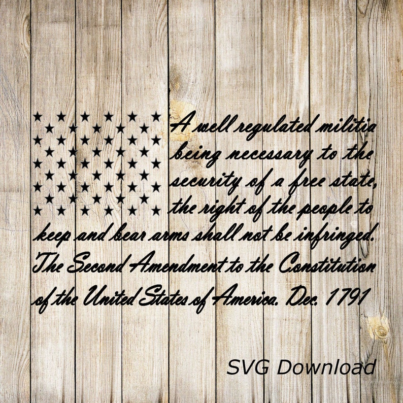 2nd Amendment American Flag SVG cut file JPG PNG Clip Art | Etsy