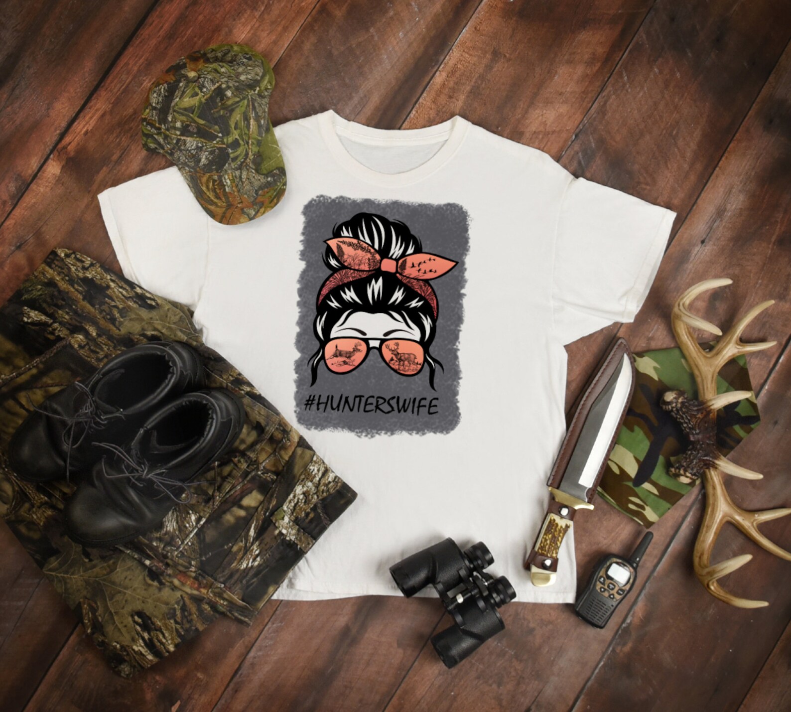 Messy Bun Hunters Wife PNG hunterswife Hunting Season | Etsy