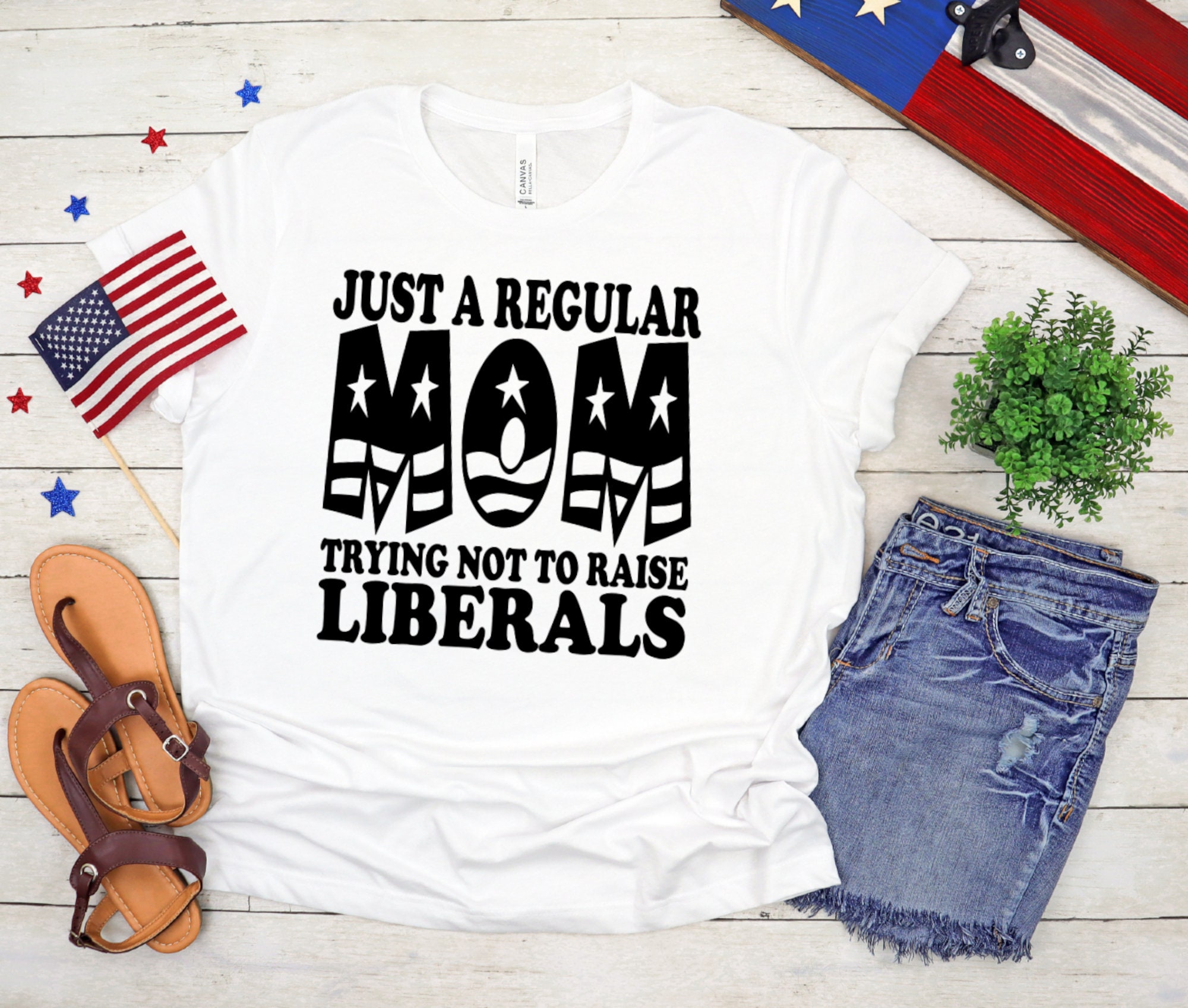 Just A Regular Mom Trying Not to Raise Liberals, SVG, PNG, JPG, Stars ...