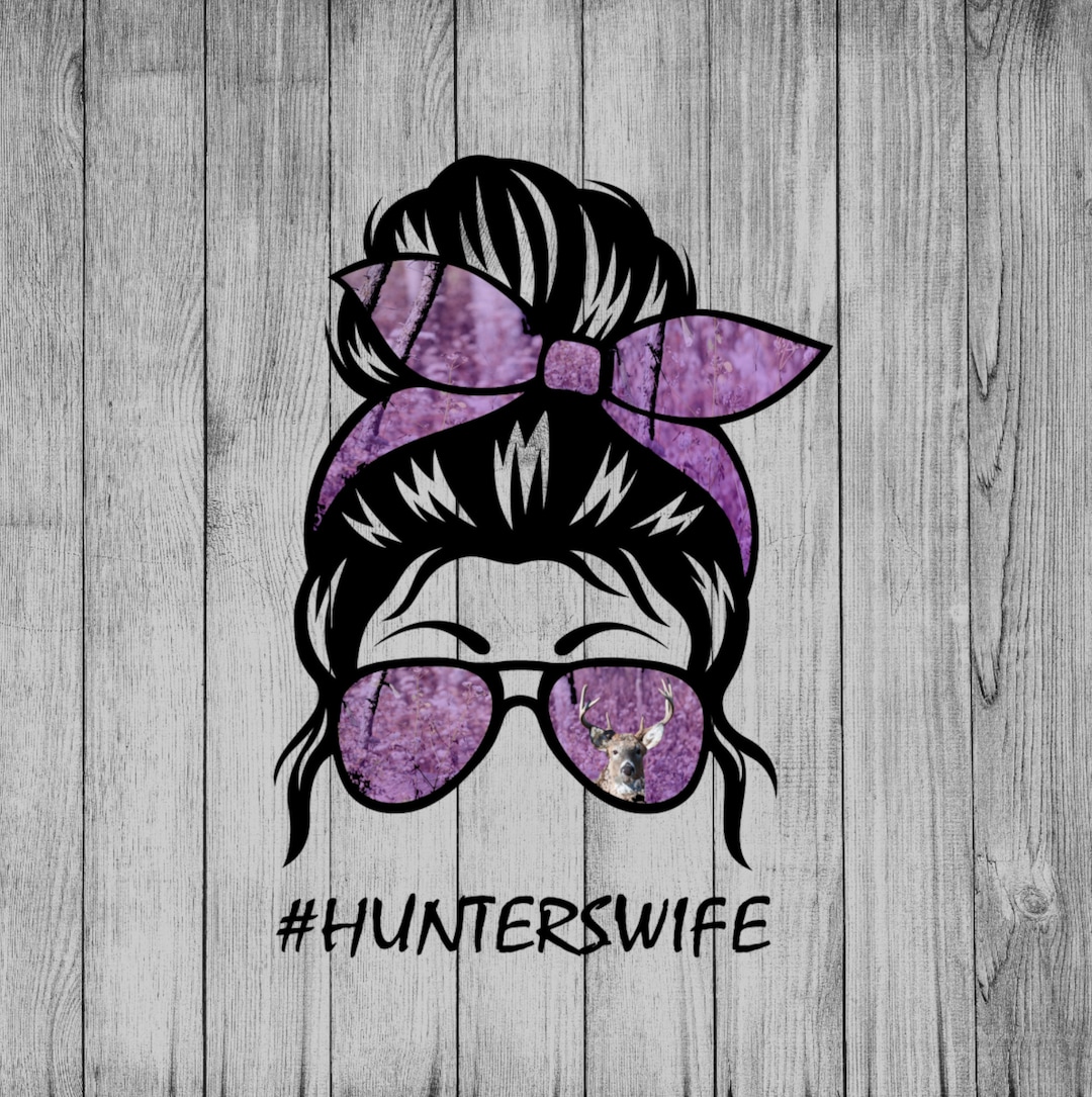 Messy Bun, Hunters Wife, PNG, Purple Wooded Camo, #hunterswife, Hunting ...
