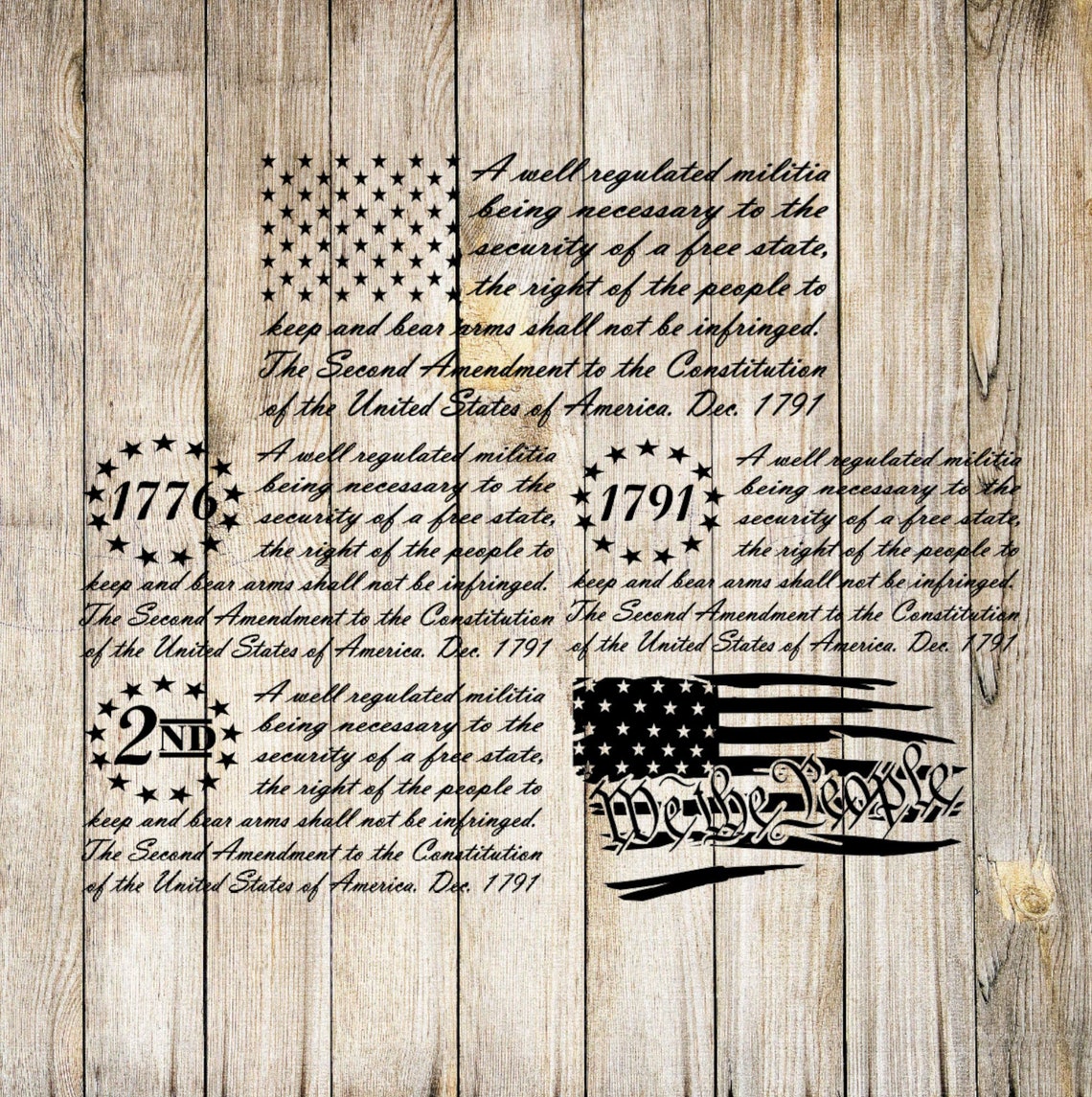 2nd Amendment bundle American Flag and We the People Bundle - Etsy