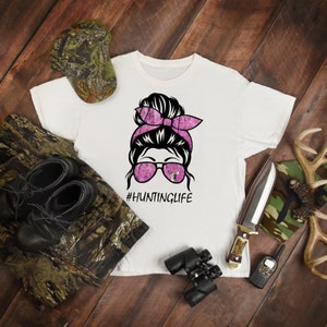 Messy Bun, Hunting Life, PNG, Pink/purple Wooded Camo, #huntinglife ...