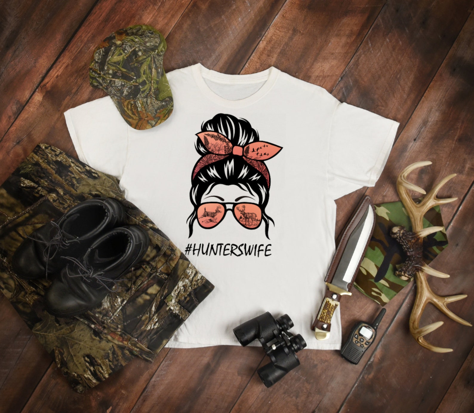 Messy Bun Hunters Wife PNG hunterswife Hunting Season | Etsy