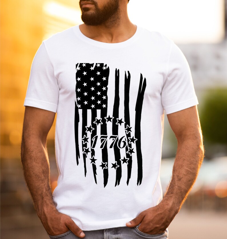 Tattered Flag SVG PNG 1776 1776 American Flag Betsy Ross | Etsy