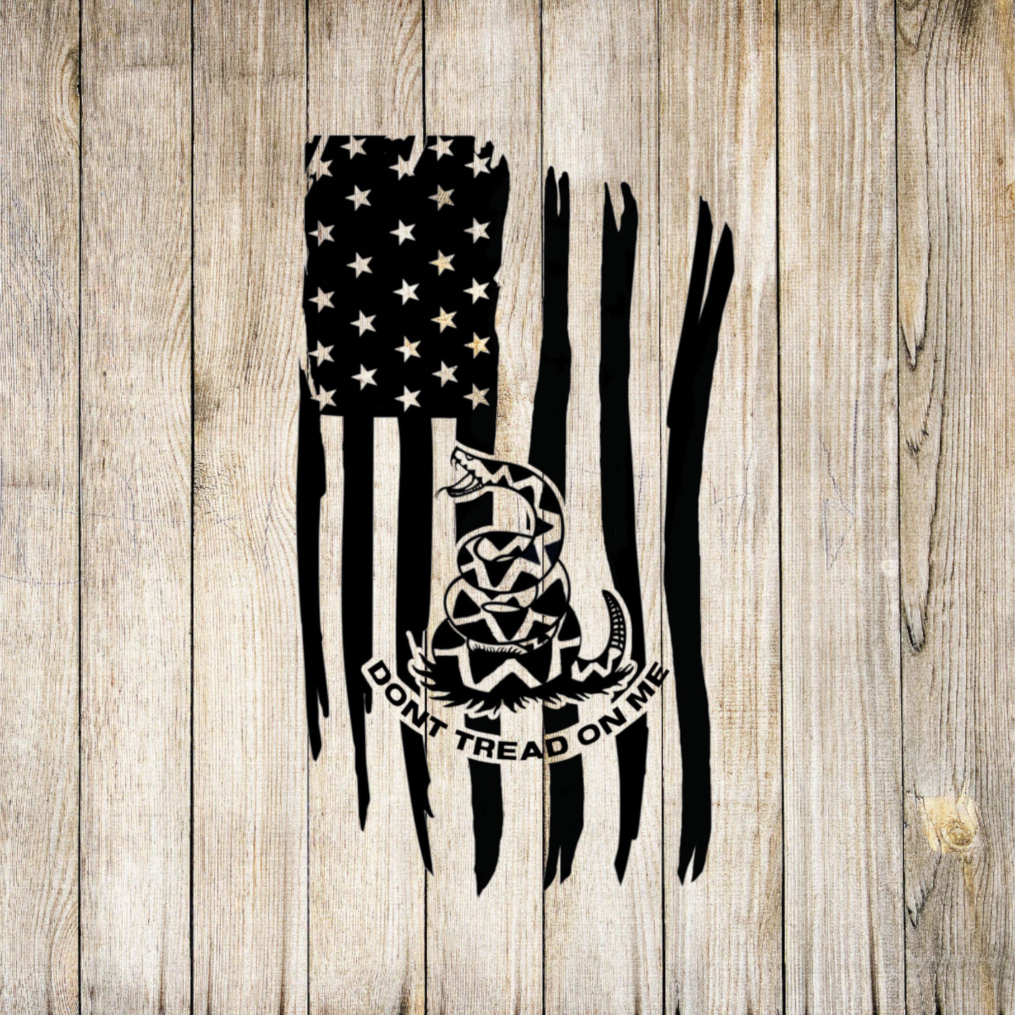 Tattered Flag SVG PNG Don't Tread on Me American Flag | Etsy