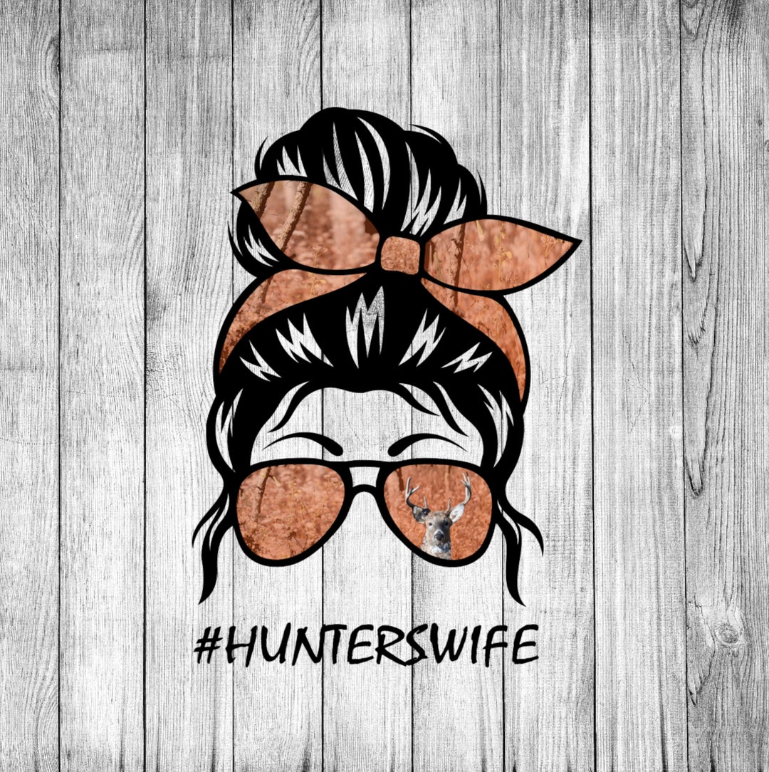 Messy Bun, Hunters Wife, PNG, Wooded Camo, #hunterswife, Hunting Season ...