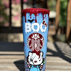 Hello Chucky Snow Globe Tumbler, Chucky, Halloween Cat - Etsy