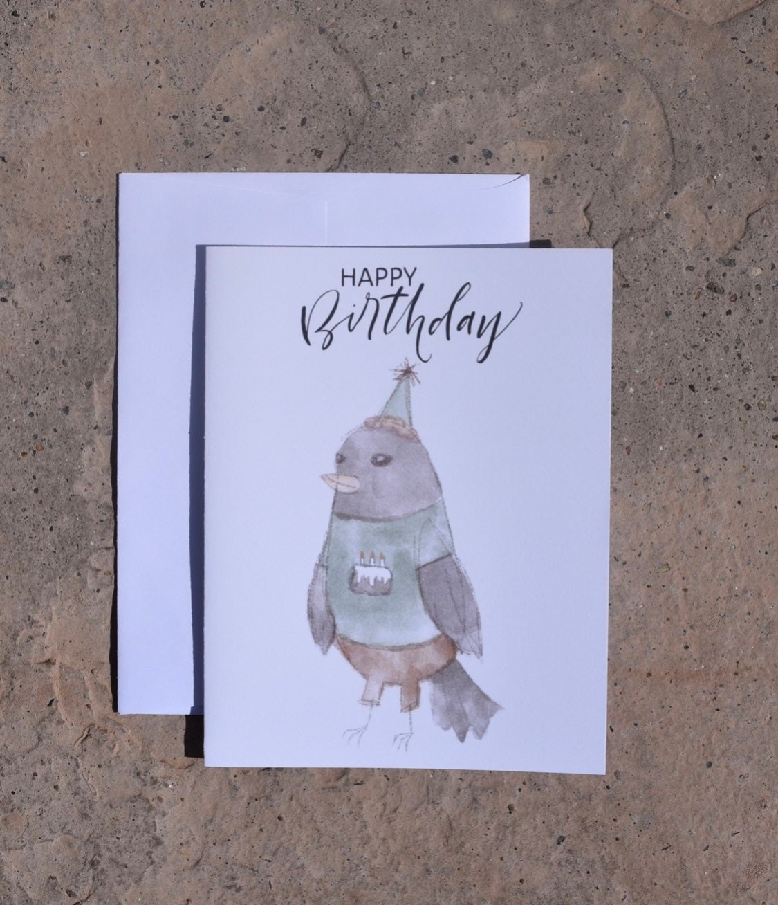Happy Birthday Bird Card Happy Birthday Greeting Card - Etsy