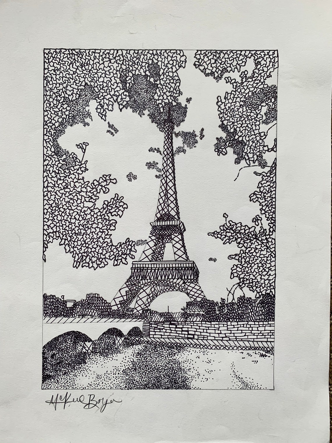 Commissioned Ink Landmark Drawing Landscape Drawing Scenery - Etsy