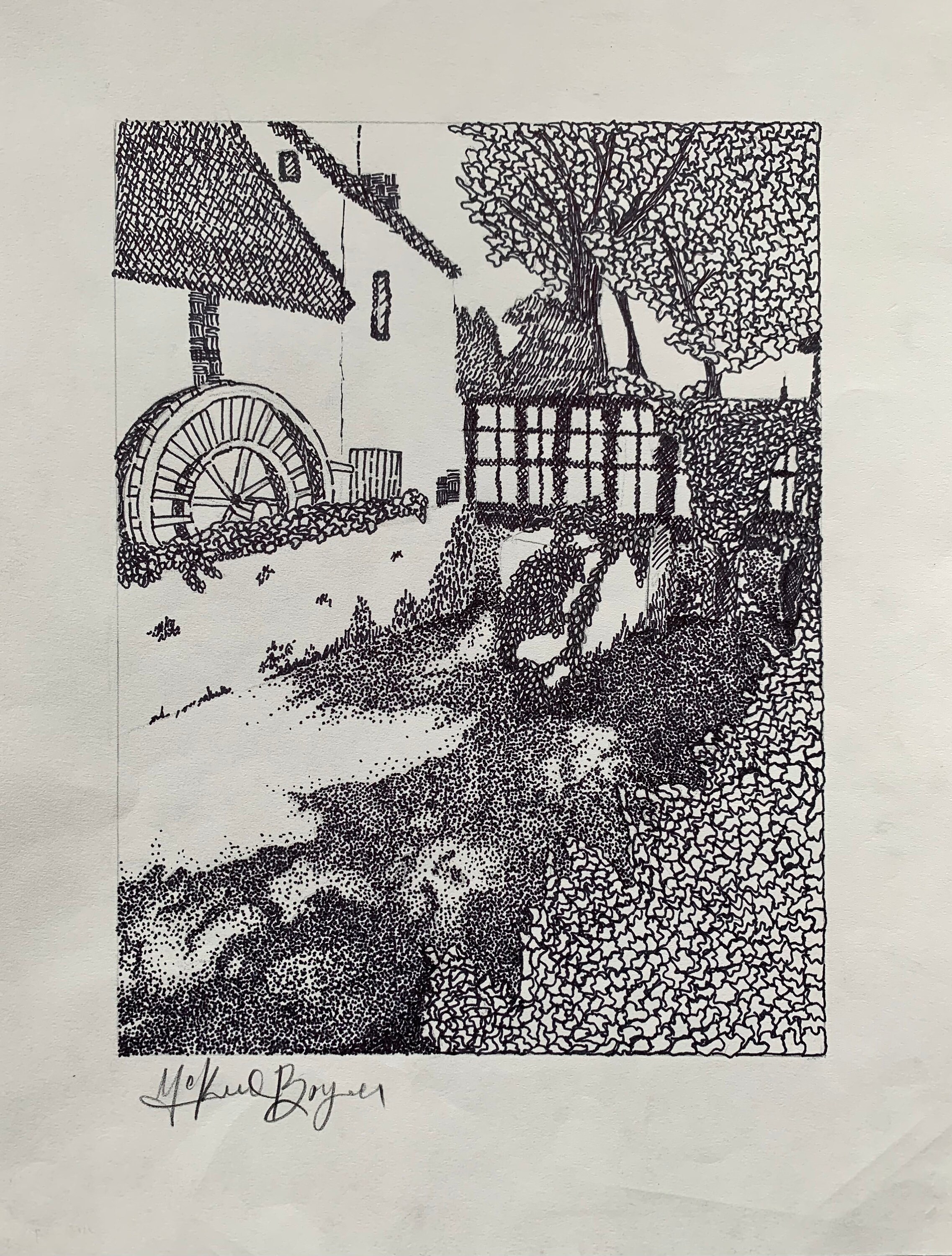 Commissioned Ink Landmark Drawing Landscape Drawing Scenery - Etsy