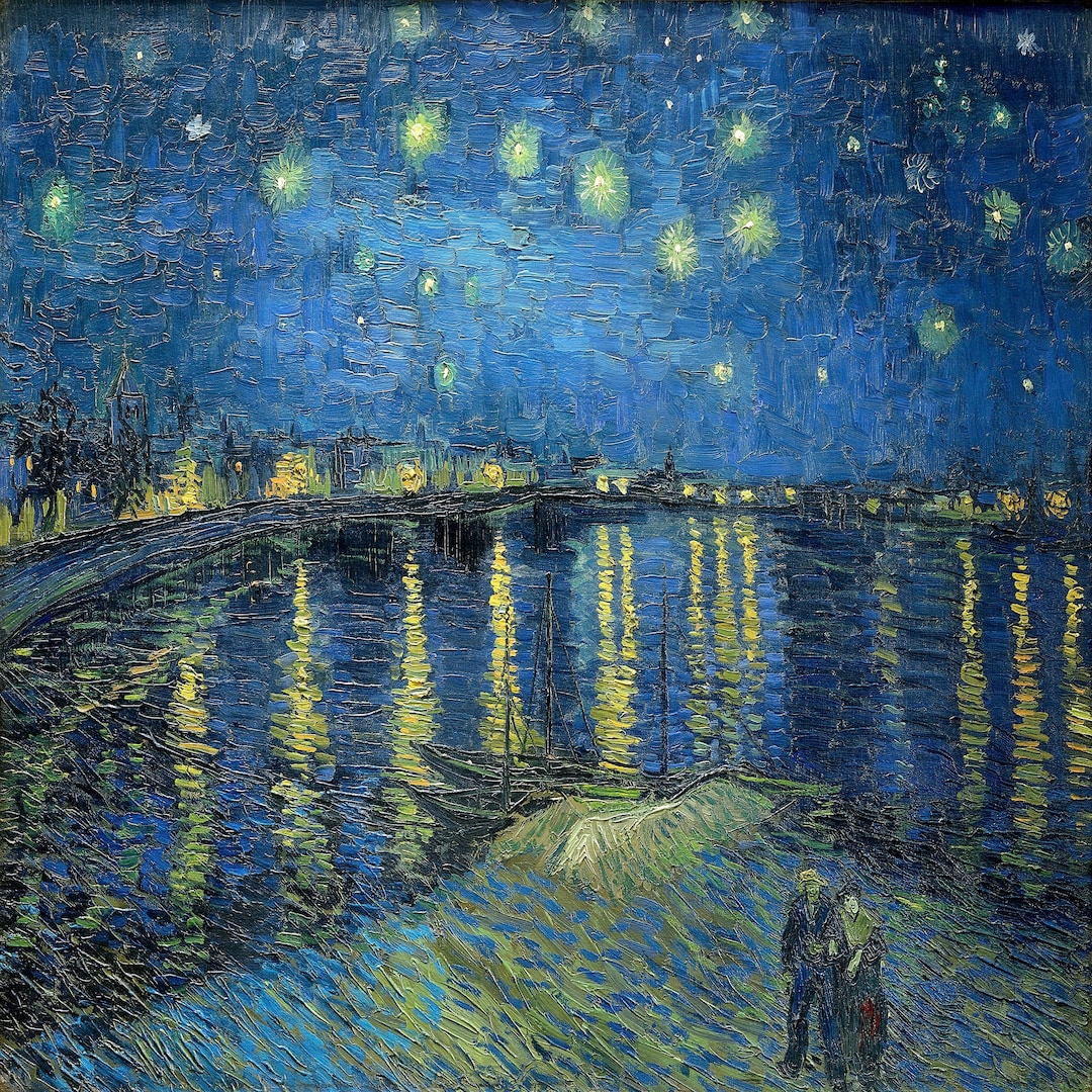 Vincent Van Gogh Starry Night Over Rhone Digital Printable - Etsy