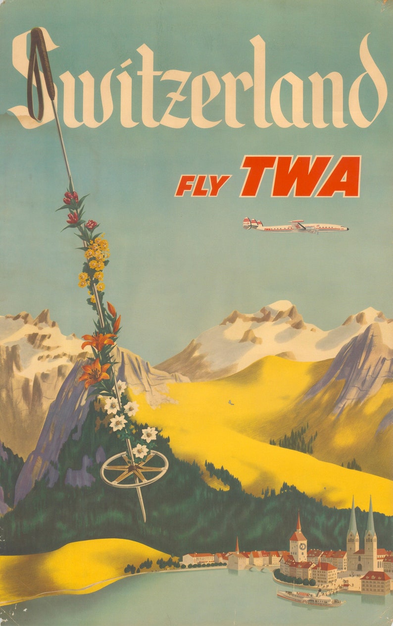 TWA trans World Airlines Poster Print - Etsy