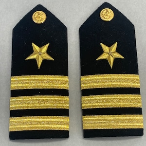 US Navy Commander O-5 CDR Commander Shoulder Boards - Etsy
