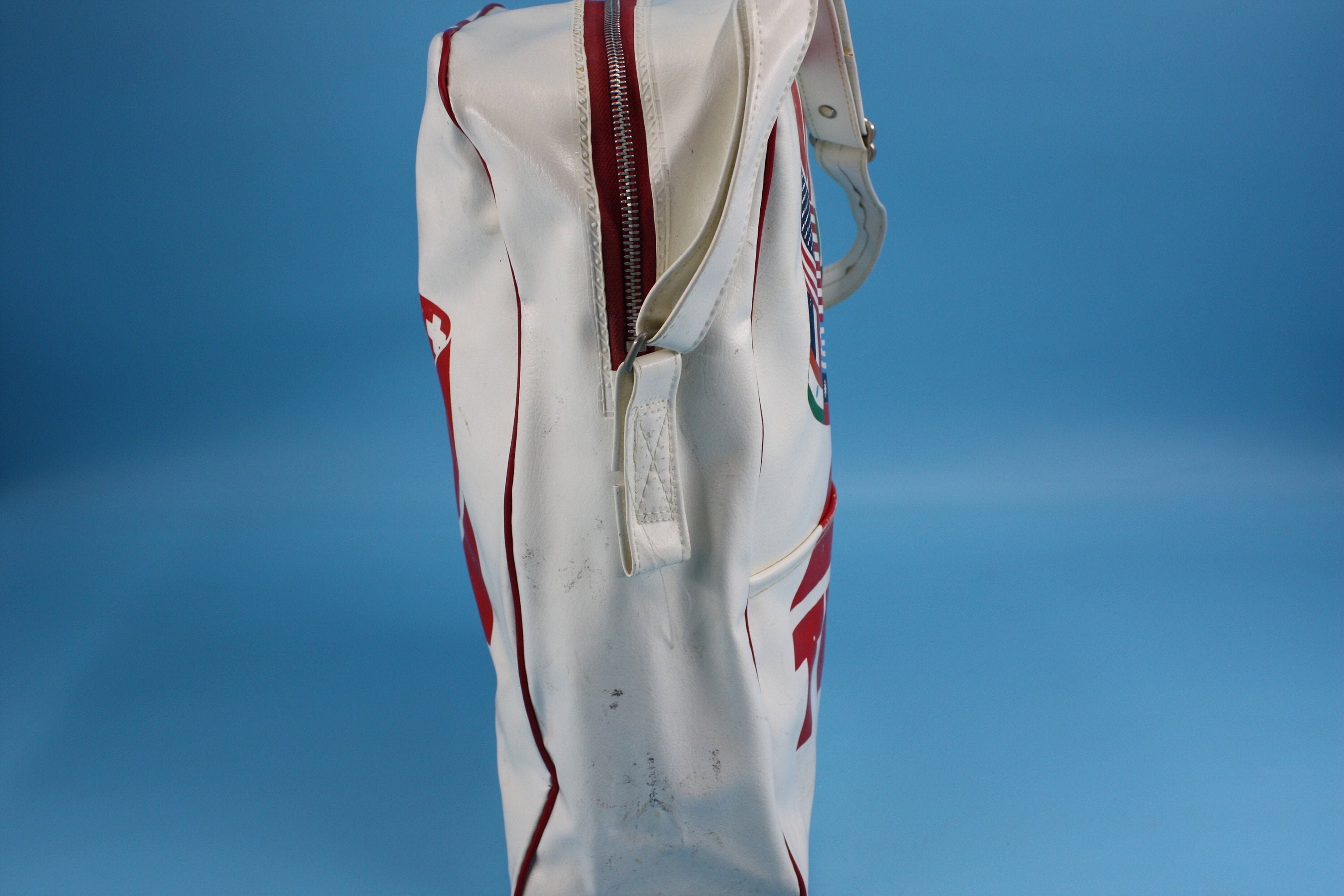 Vintage Trans World Airlines TWA International Flags Pattern Flight Bag ...