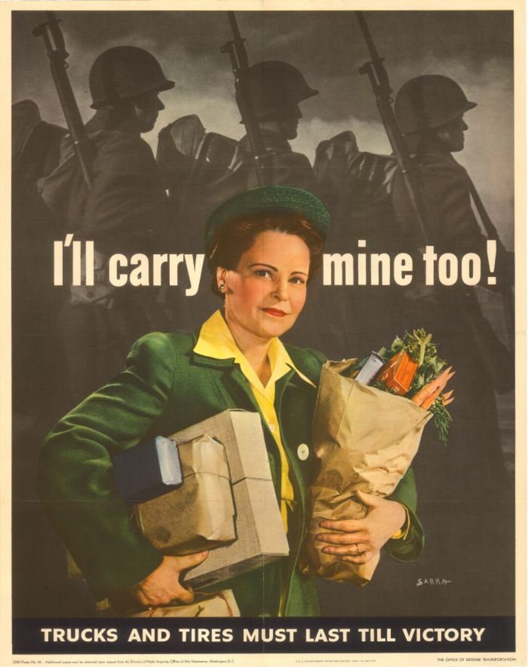 WWII, I'll Carry Mine Too, Propaganda Poster Print - Etsy
