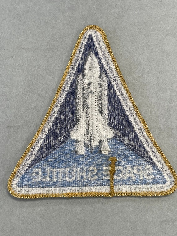 Vintage Space Shuttle US Space Program Triangle Patch - Gem