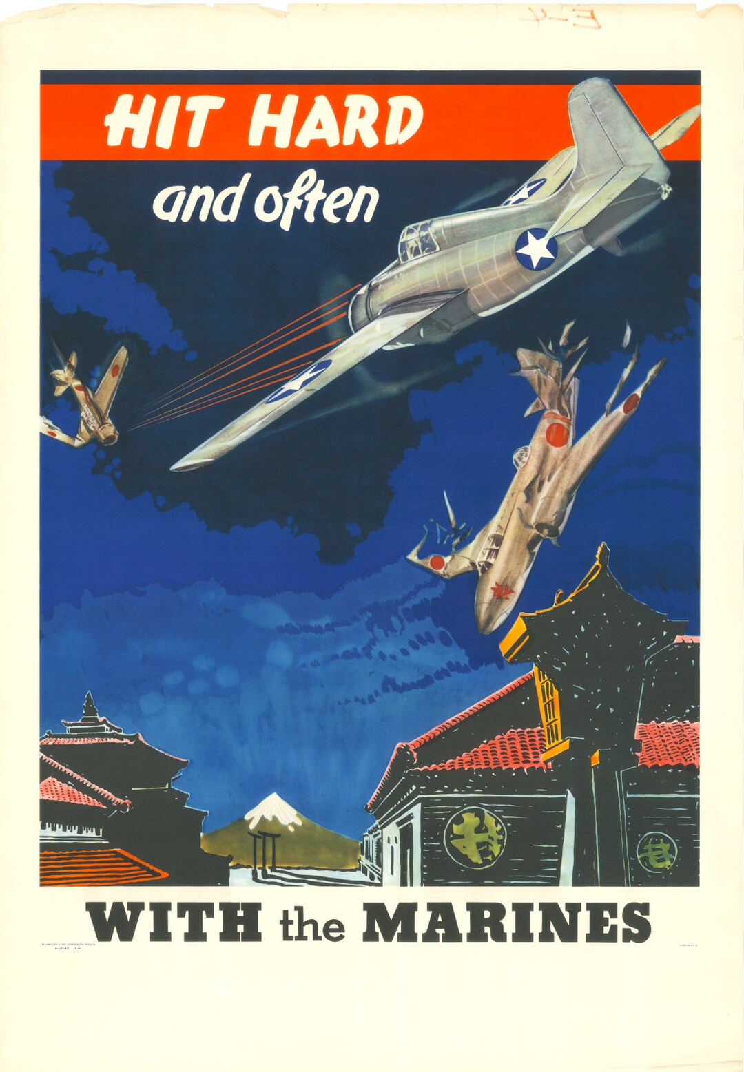 Hit Hard and Often With the Marines F4F Poster Print - Etsy