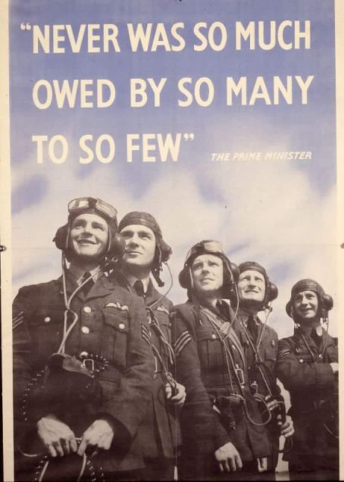 Never Was so Much Owed by so Many to so Few Poster Print - Etsy