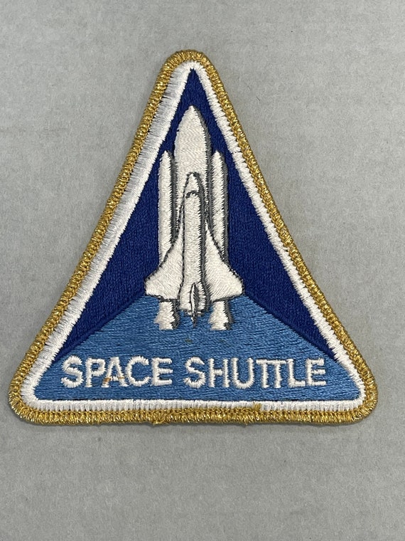 Vintage Space Shuttle US Space Program Triangle Patch - Gem