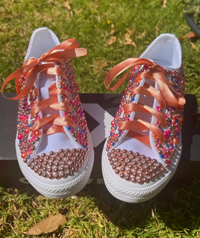 Pearl Converse Bling - Etsy