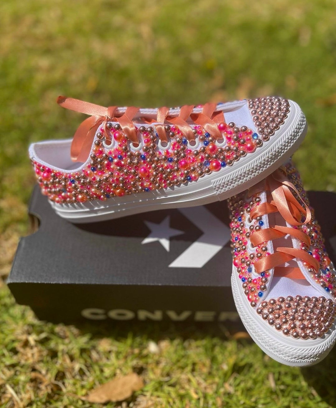 Pearl Converse Bling - Etsy