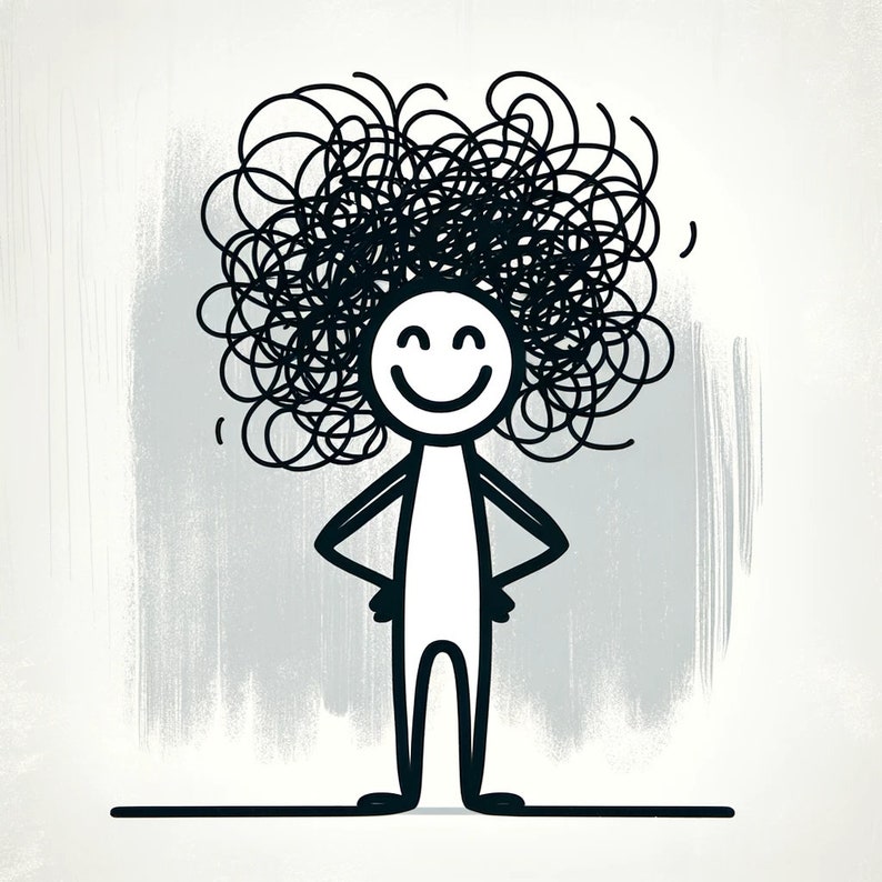 Chatgpt V4 DALL-E3 AI Art Prompts – Curlicue Stick Figure Doodles ...