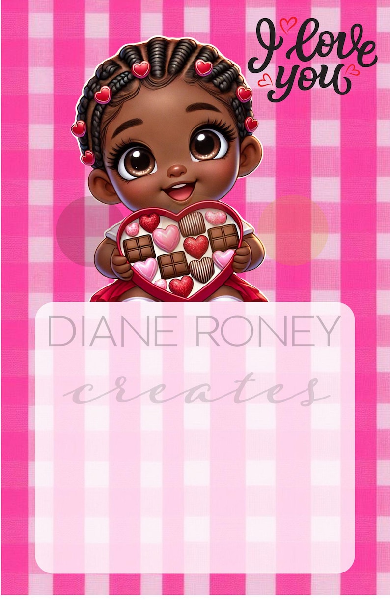 Jumbo Valentine's Day Card Template – African American Kids, 11x17 ...