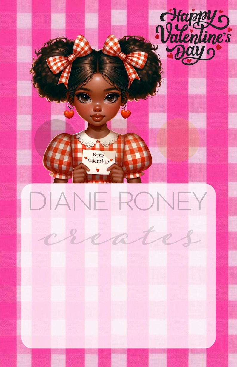 Jumbo Valentine's Day Card Template – African American Kids, 11x17 ...