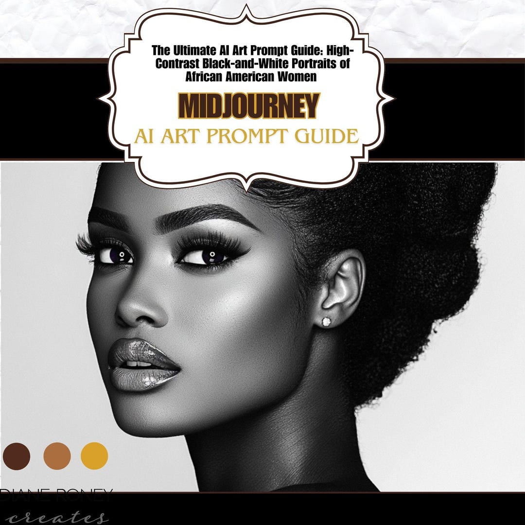 AI Portrait Prompts: Black Women, High-contrast (PDF Download) - Etsy