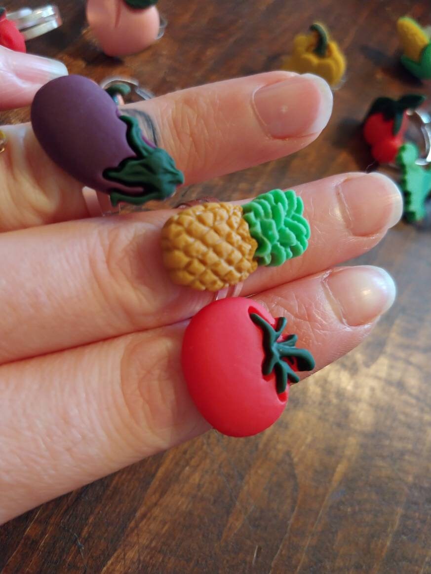 Fruit and Vegetable Rings - Etsy UK