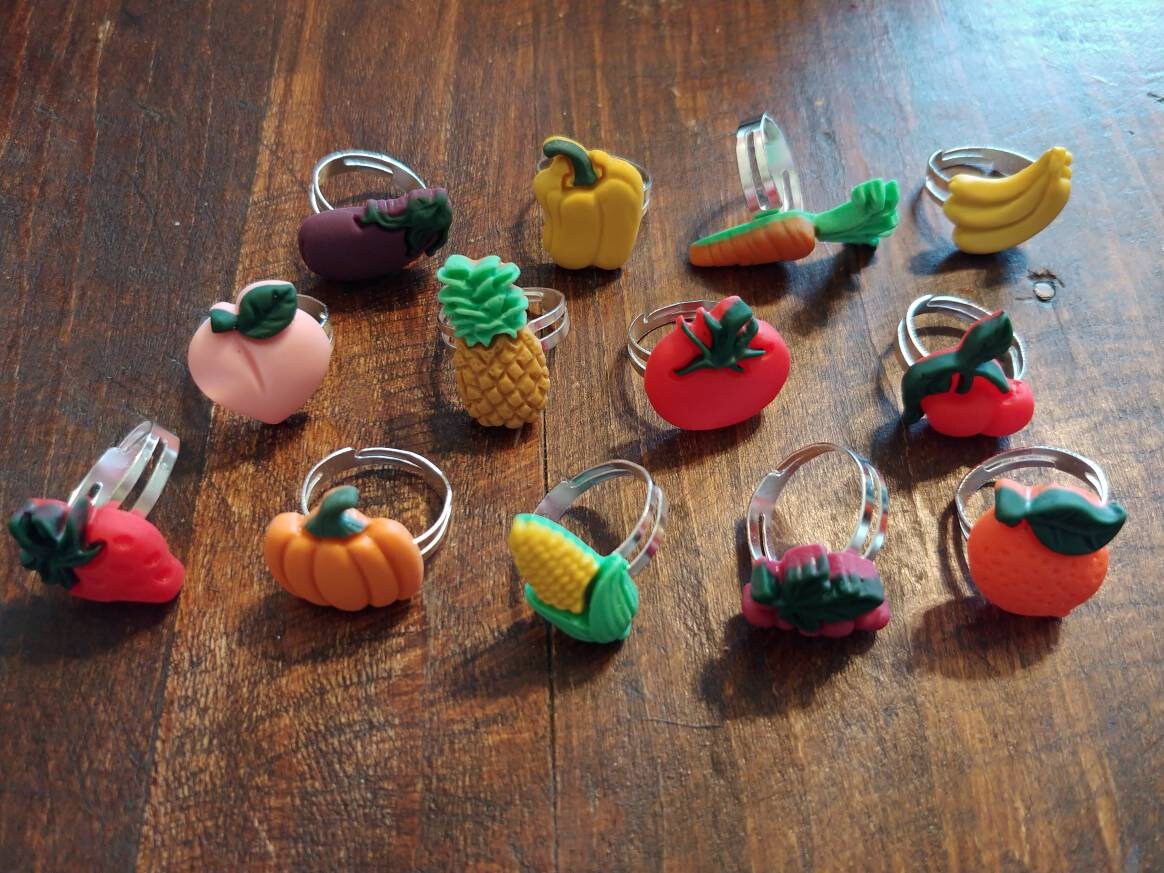Fruit and Vegetable Rings - Etsy UK