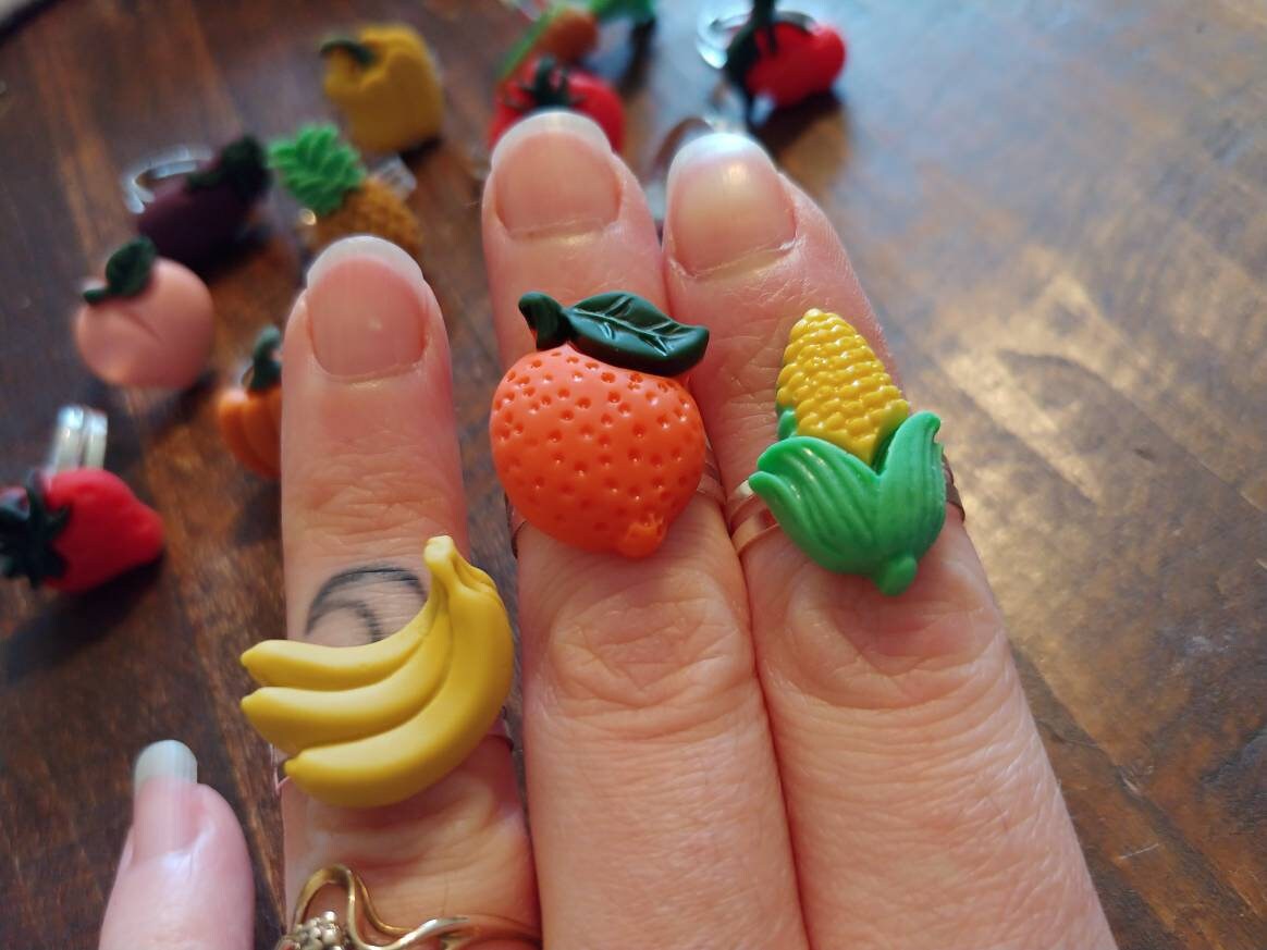 Fruit and Vegetable Rings - Etsy UK